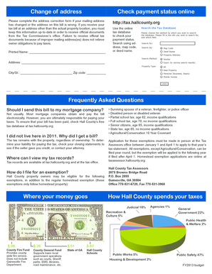 Fillable Online hallcounty Frequently Asked Questions Where your money ...
