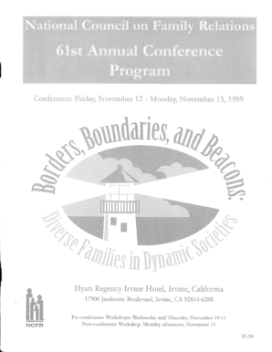 Fillable Online ncfr 1999 NCFR Annual Conference - Borders, Boundaries ...