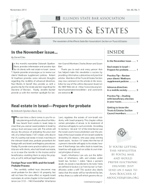 Fillable Online isba Real Estate in Israel - Illinois State Bar ...