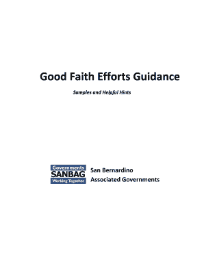 Fillable Online sanbag ca SANBAG Good Faith Effort Guide Fax Email ...