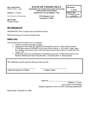 Fillable Online das state ct DESCRIPTION ADA Compliant Doors and ...