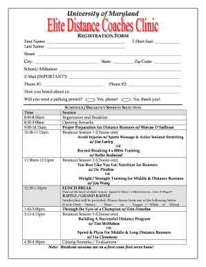 Fillable Online Registration Form (PDF) - University of Maryland Fax ...