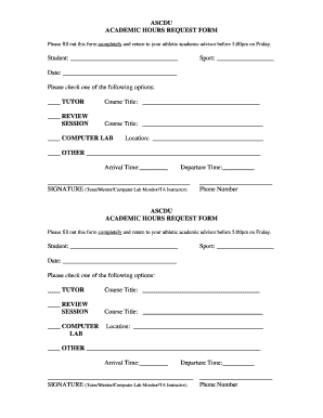 Fillable Online Outside Hours Form Fax Email Print - pdfFiller