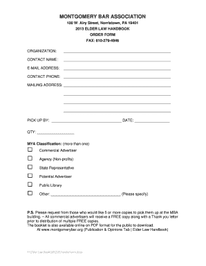 Fillable Online montgomerybar Form - Montgomery Bar Association Fax Email Print - pdfFiller