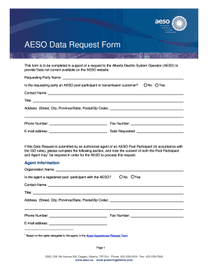 Fillable Online AESO Data Request Form - Alberta Electric System ...