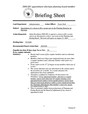 Fillable Online www2 townofmorrisville 2004091 appointment alternate ...