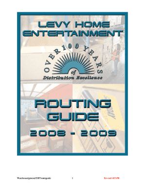 Fillable Online Levy Home Entertainment EDI Routing Guide Document ...