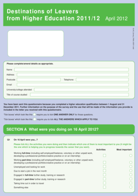Fillable Online admin cam ac DLHE_Survey_FINAL120511.indd. Lower Examiner claim form - admin cam ...