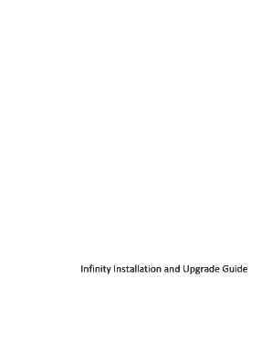 Fillable Online Infinity Installation and Upgrade Guide Fax Email Print ...