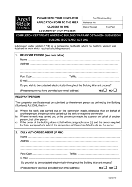 Fillable Online argyll-bute gov FORM 1 - Argyll and Bute Council ...