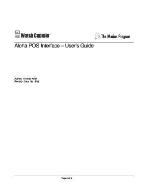 Fillable Online Aloha POS Interface Users Guide Fax Email Print - pdfFiller