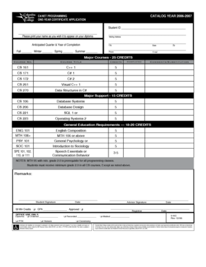 Fillable Online columbiabasin NET PROGRAMMING ONE-YEAR CERTIFICATE ...