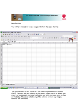 Fillable Online You will have noticed we have a badge order form that ...