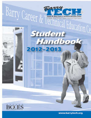 Fillable Online nassauboces Barry Tech Student Handbook - Nassau BOCES ...