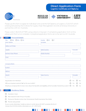 Fillable Online gs1au Direct Application Form - GS1 Australia Fax Email ...
