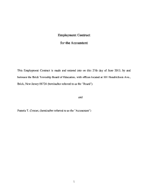 Fillable Online Employment Contract for the Accountant Fax Email Print ...