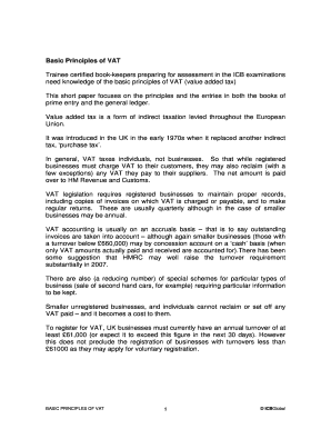 Fillable Online Basic Principles of VAT Fax Email Print - pdfFiller