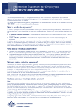 Fillable Online Information Statement for Employees - Collective Agreements pdf bb Fax Email ...