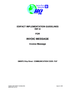 Fillable Online INVOIC MESSAGE - iConnect Fax Email Print - pdfFiller