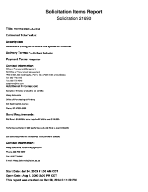 Fillable Online Solicitation 21690 Fax Email Print - pdfFiller