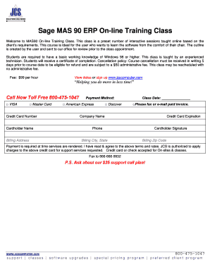 Fillable Online MAS90OnlineTrainingClass.doc. Solicitation Creation ...