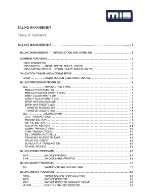 Fillable Online BILLING MANUAL Fax Email Print - pdfFiller