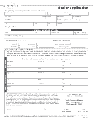 Fillable Online Ennis Hotline Application - Printegra Fax Email Print ...