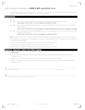 Fillable Online Simple IRA Employer Guide - John Hancock Investments ...