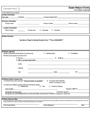Fillable Online Exam Return Form 20130613.xlsx - Prometric Fax Email ...