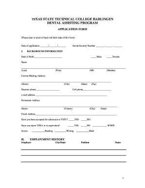 Fillable Online TEXAS STATE TECHNICAL COLLEGE HARLINGEN - Tstc.edu Fax ...