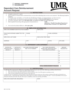 Fillable Online Dependent Care Claim Form - Healthy Decisions Fax Email ...