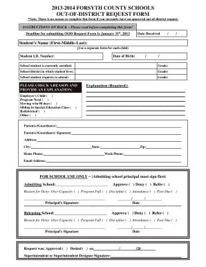 Fillable Online forsyth k12 ga 2013-2014 forsyth county schools out-of ...