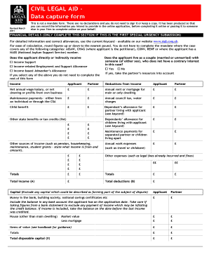 Fillable Online slab org CIVIL LEGAL AID - Data capture form - Scottish ...