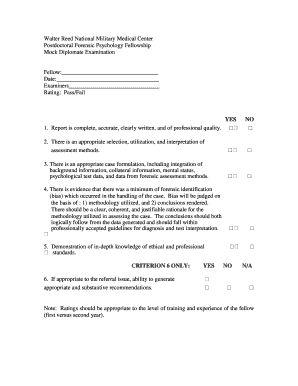 Fillable Online Evaluation Form (Appendix A) - Walter Reed National ...