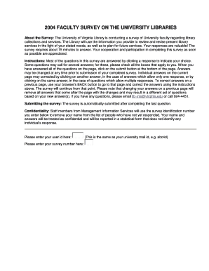 Fillable Online assessment library virginia Questionnaire - University ...