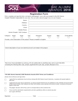 Fillable Online alumni sae AWARDS SAE STUDENTS AWARDS SAE ALUMNI Fax Email Print - pdfFiller