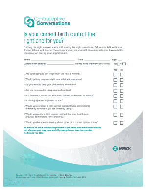 Fillable Online Is your current birth control the right one for you Fax ...