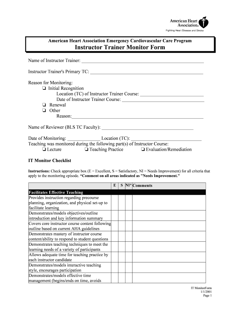 Fillable Online PA Manual IT Monitor Form IT Monitor Form Fax Email ...
