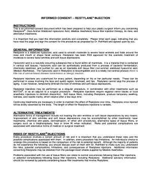 Fillable Online INFORMED CONSENT INJECTION GENERAL INFORMATION Fax ...