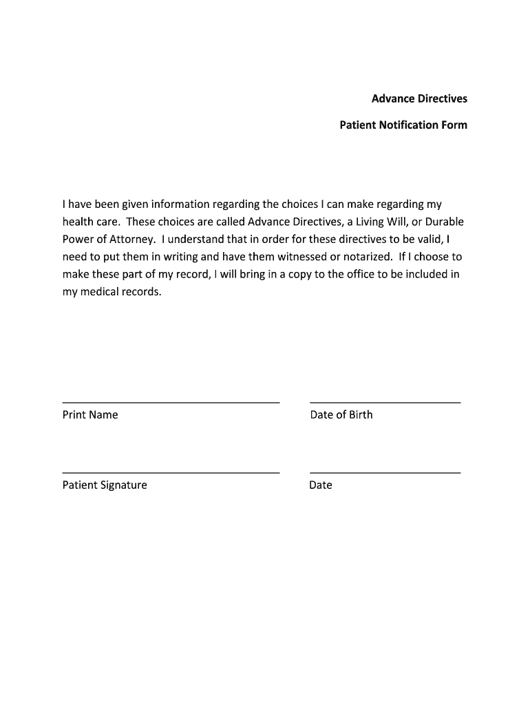 Fillable Online Advance Directives-What You Should Know About Fax Email ...