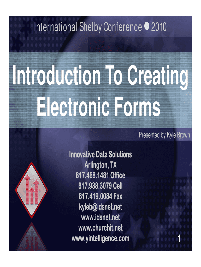 Fillable Online idsnet Introduction To Creating Electronic Forms ...