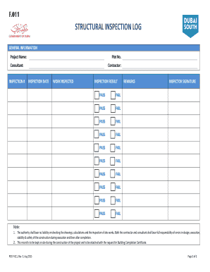 Fillable Online Structural inspection log - Cloudfront.net Fax Email ...