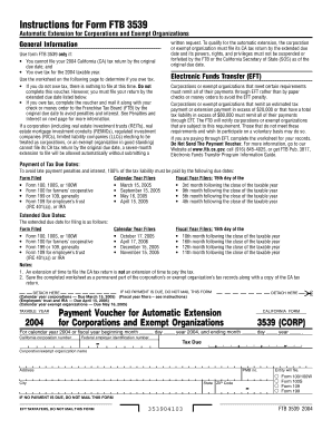 Fillable Online Print and Reset Form Reset Form Instructions for Form FTB 3539 Automatic ...