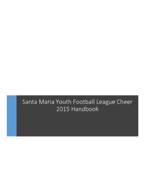 Fillable Online smyfl Santa Maria Youth Football League Cheer 2015 ...