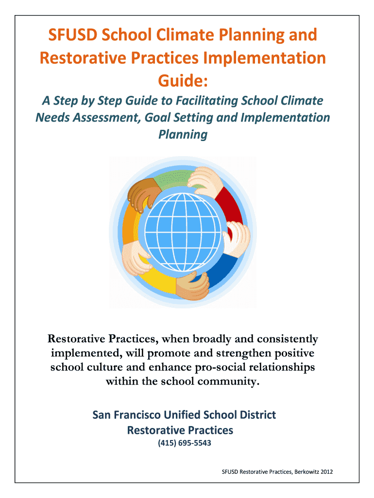 Fillable Online pacsf SFUSD School Climate Planning and Restorative Practices Implementation ...