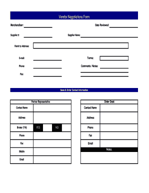 Fillable Online Vendor Negotiations Form - Pitco Foods Fax Email Print ...