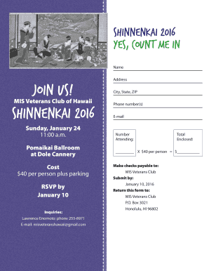 Fillable Online SHINNENKAI 2016 YES COUNT ME IN Fax Email Print - pdfFiller