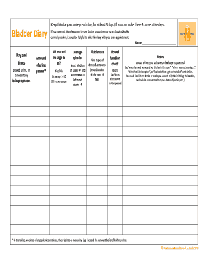 Fillable Online Keep this diary accurately each day, for at least 3 ...