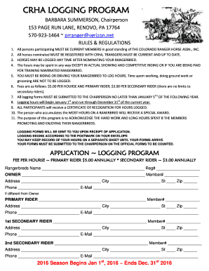 Fillable Online Logging Program Application Fax Email Print - pdfFiller