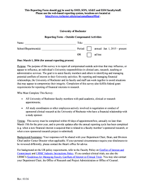 Fillable Online rochester COI Reporting Form Fax Email Print - pdfFiller